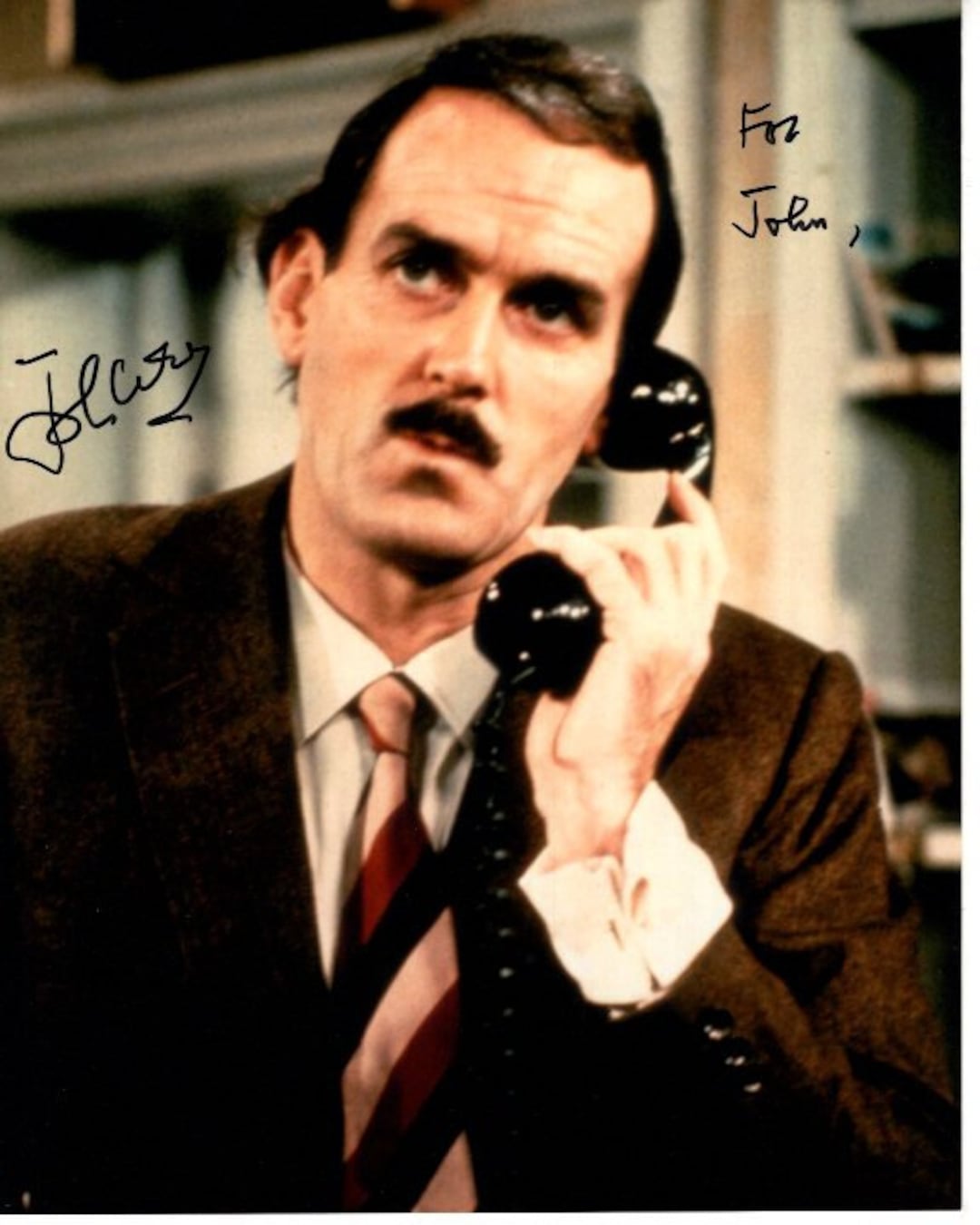 John Cleese Autographed Signed 8x10 Fawlty Towers Photograph - to John ...