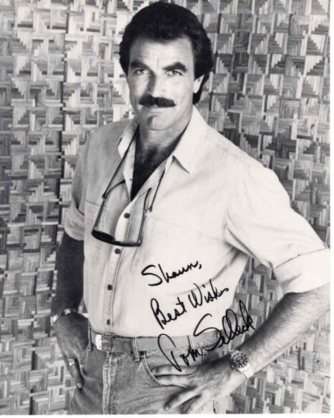 Tom Selleck Autographed Signed 8x10 Photograph - to Shaun ( Magnum P.I ...