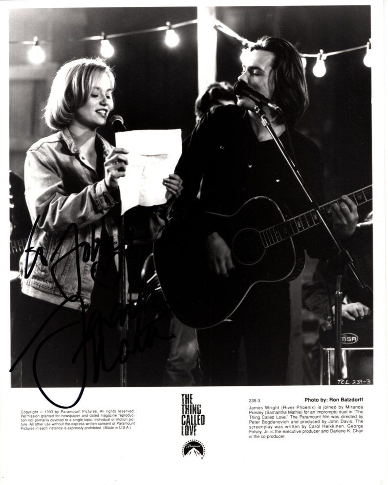 Samantha Mathis Autographed Signed 8x10 the Thing Called Love Miranda ...