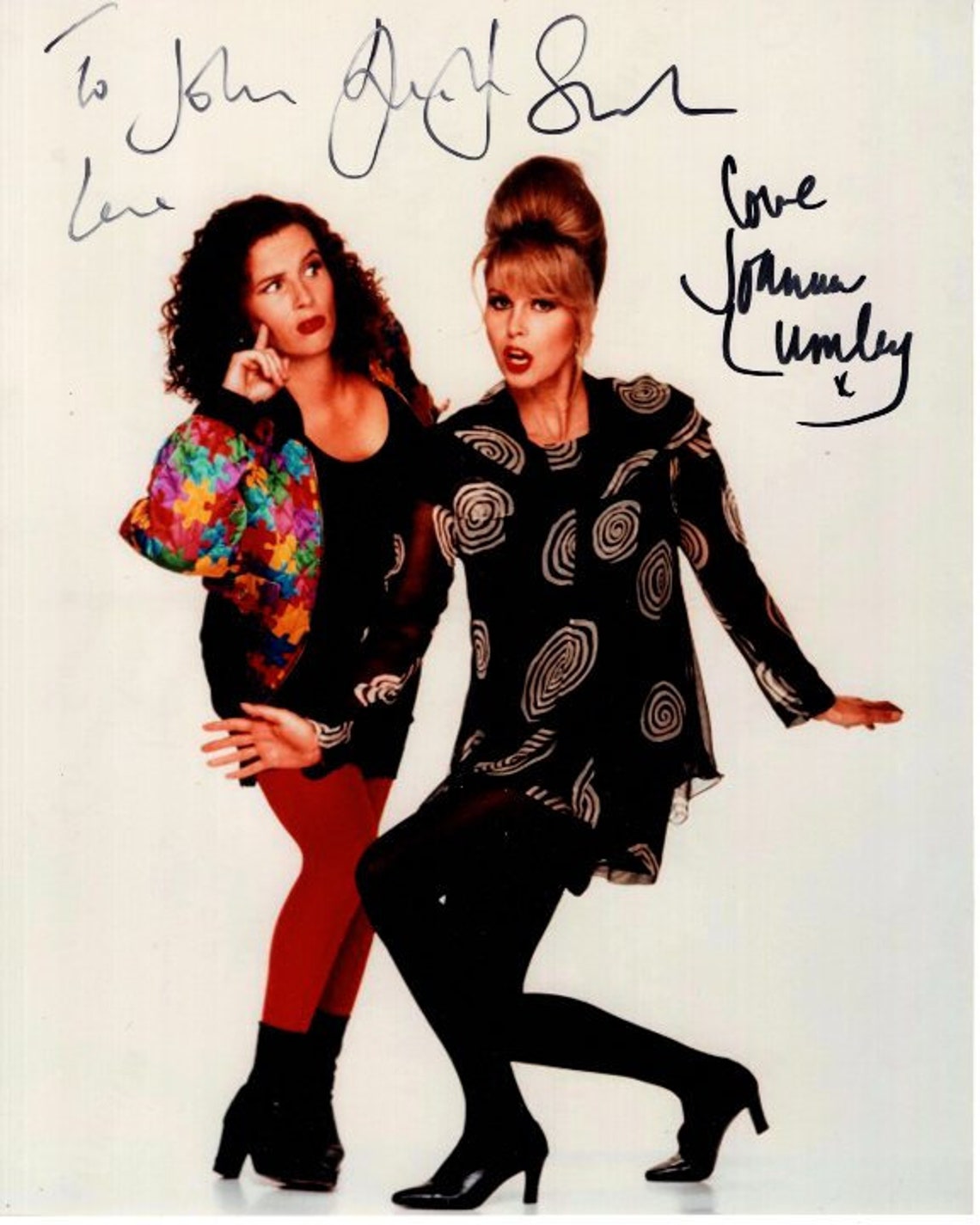 Joanna Lumley & Jennifer Saunders Autograph Signed 8x10 Absolutely ...