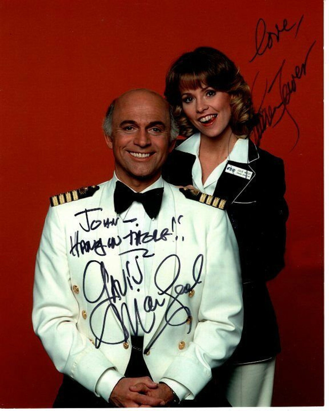Gavin Macleod and Lauren Tewes Signed Autographed 8x10 the Love Boat ...