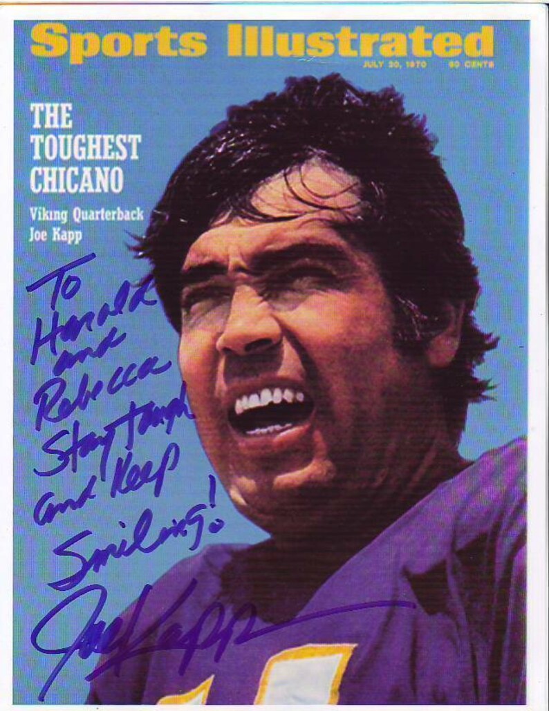 Joe Kapp Autographed Signed 8x10 Nfl Vikings Photograph - to Harold and ...