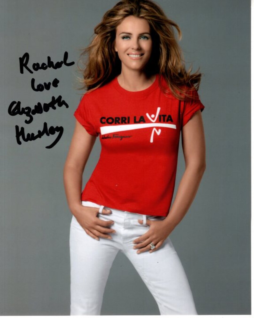 Elizabeth Hurley Autographed Signed 8x10 Photograph - to Rachel - Etsy