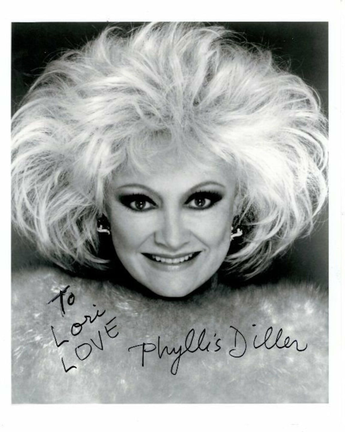 Phyllis Diller Autographed Signed Photograph to Lori - Etsy