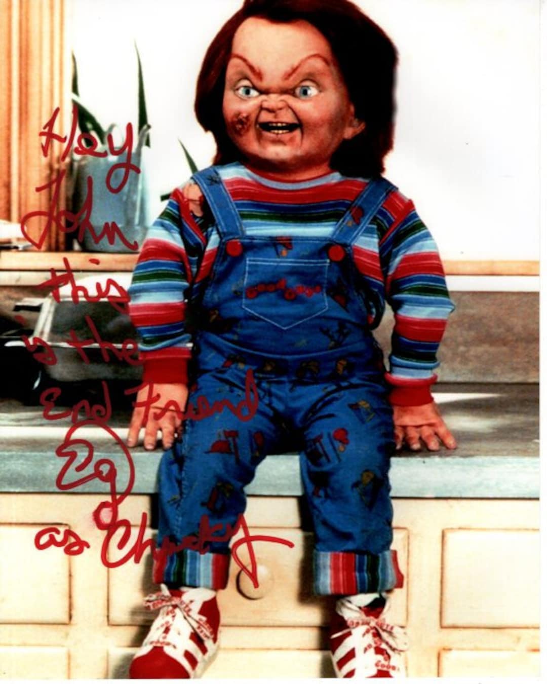 Ed Gale Autographed Signed 8x10 Chucky Photograph - to John - Etsy