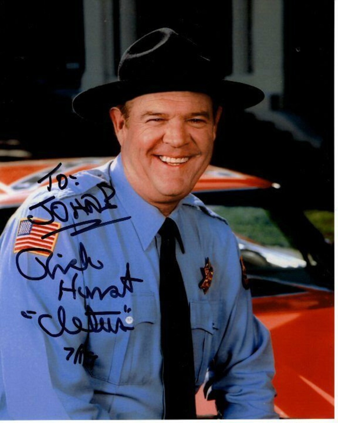 Rick Hurst Signed the Dukes of Hazzard Cletus General Lee 8x10 ...
