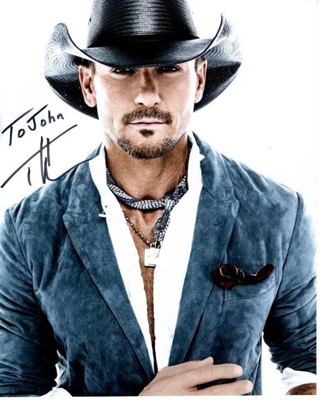 Tim Mcgraw Autographed Signed 8x10 Photograph - to John - Etsy