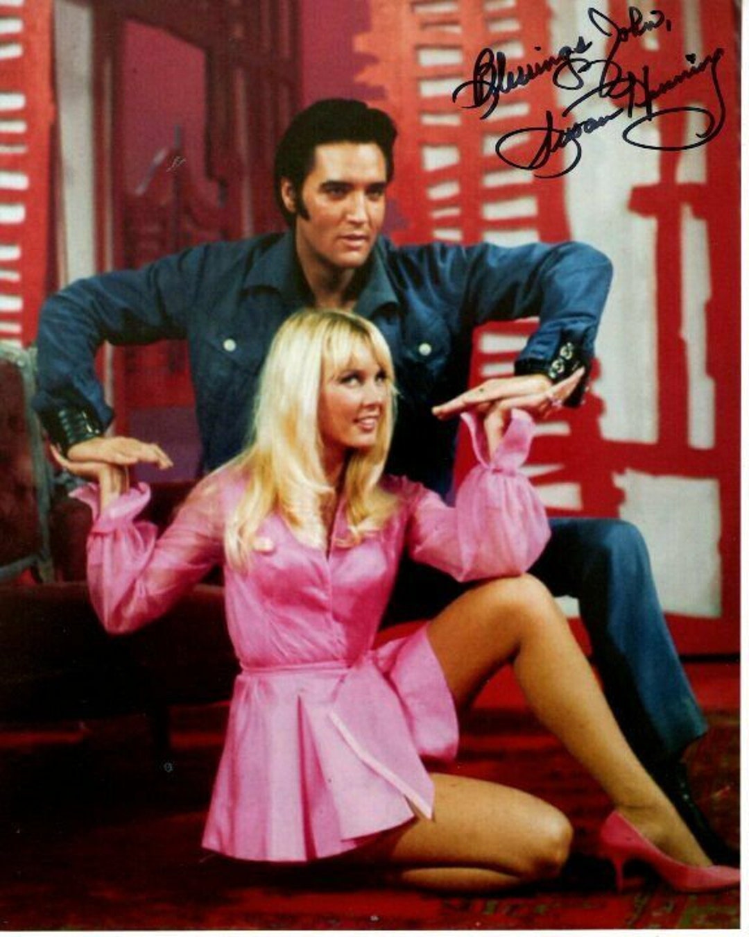 Susan Henning Signed W/ Elvis Presley '68 Comeback Special 8x10 ...