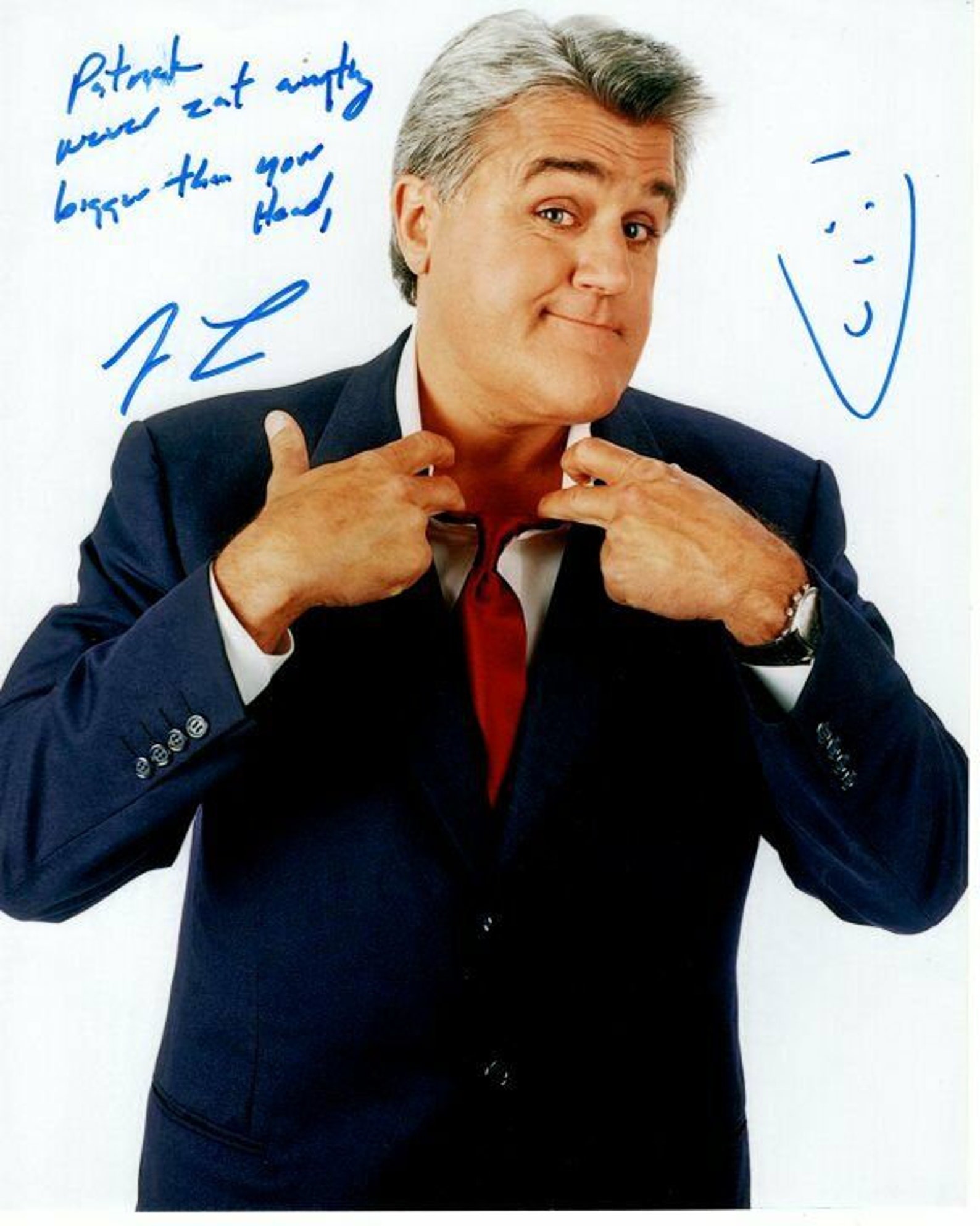 Jay Leno Autographed Signed Photograph to Patrick Great Content - Etsy