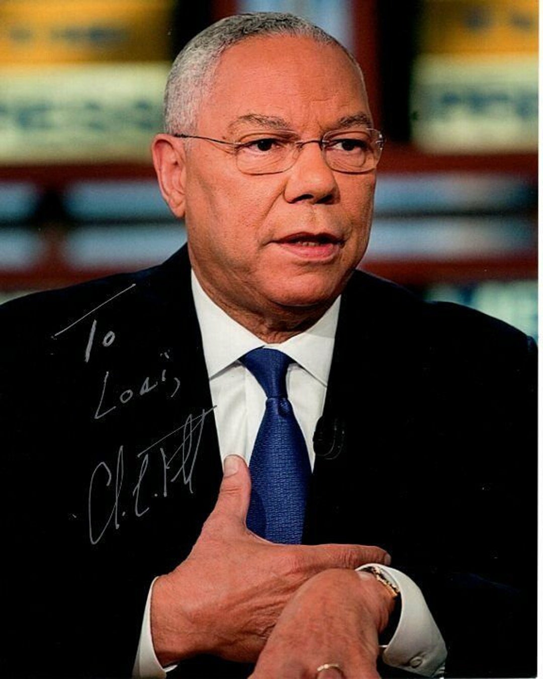 Colin Powell Autographed Signed Photograph to Lori - Etsy