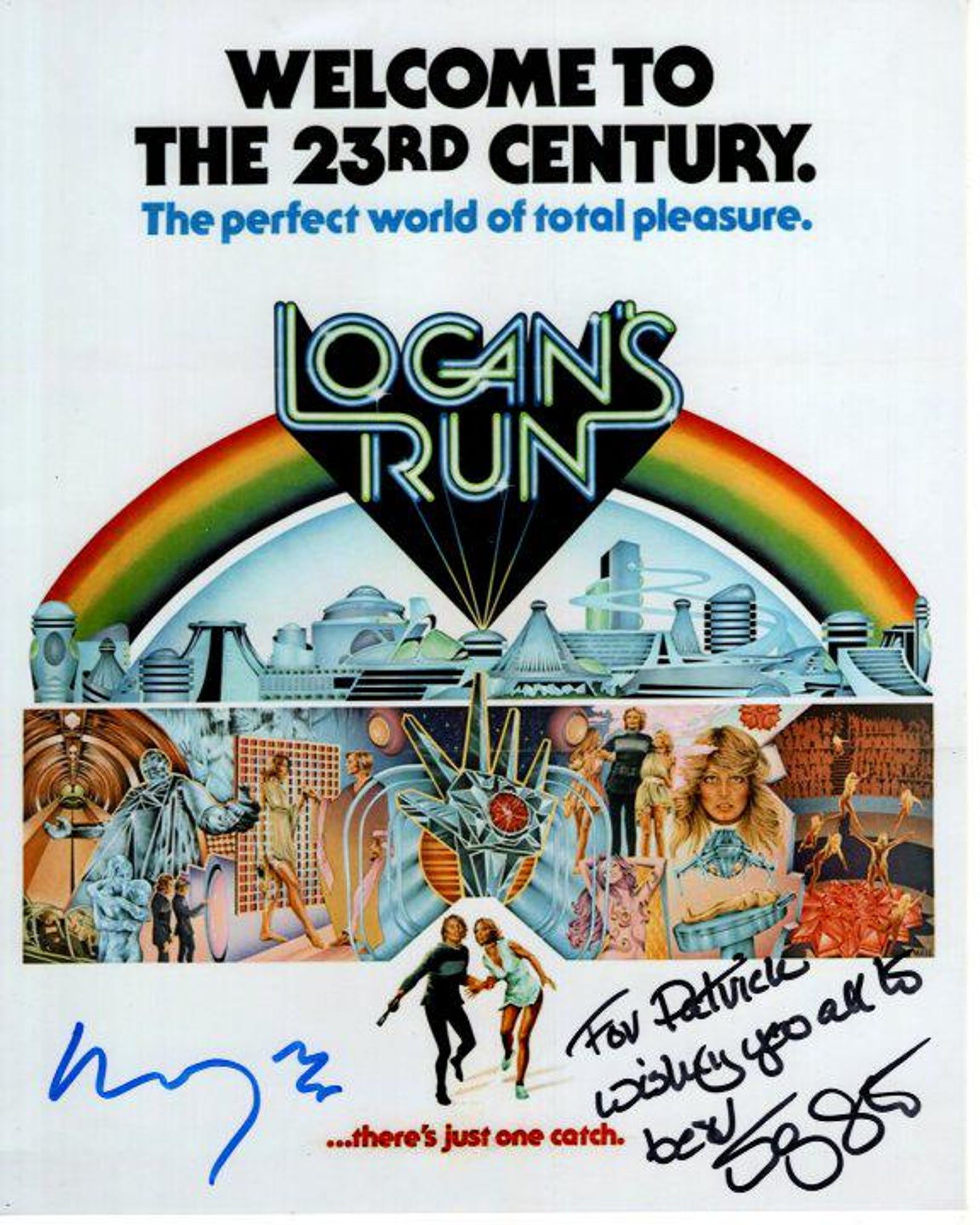 Michael York and Jenny Agutter Autographed Signed 8x10 Logan's Run ...