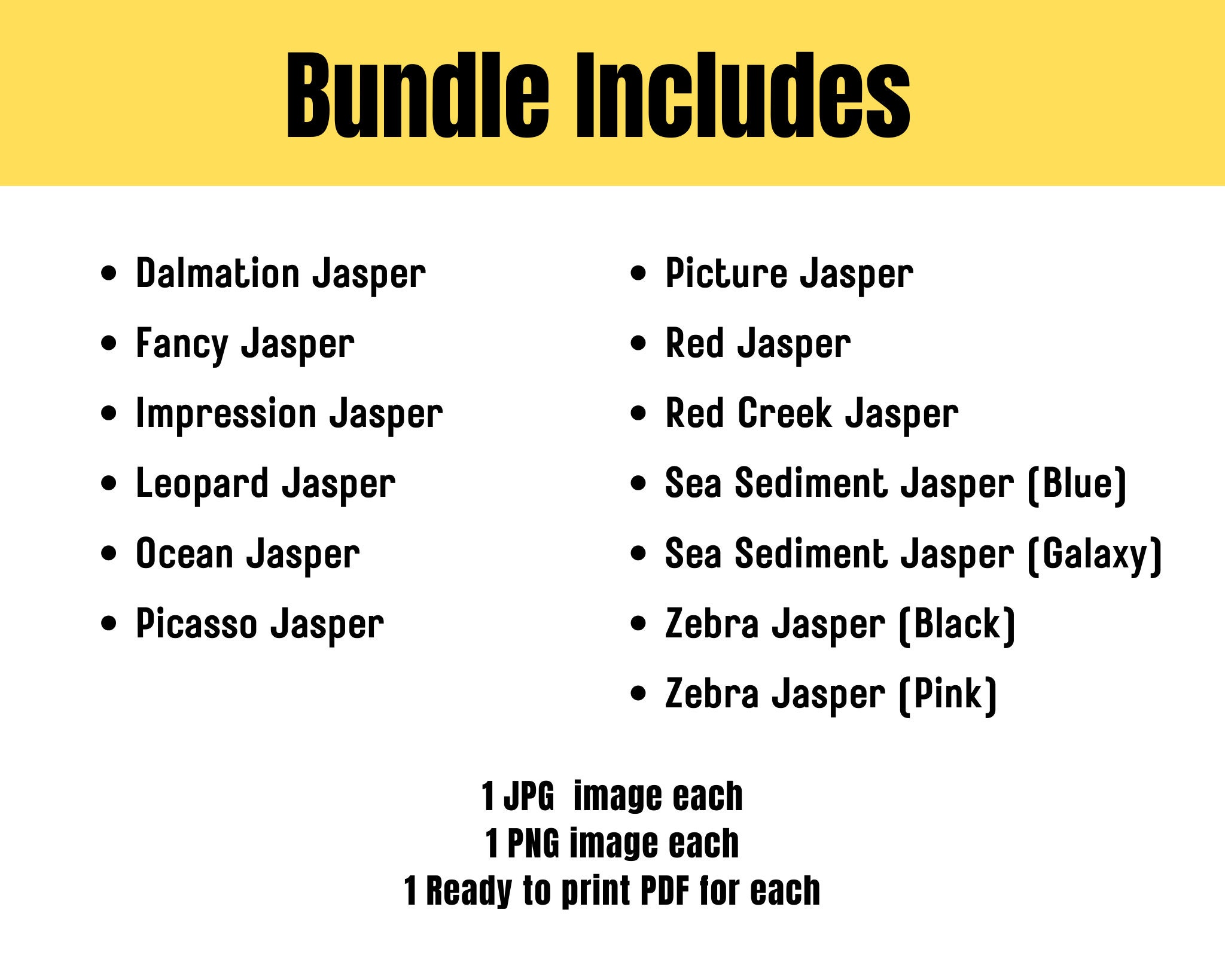 Bundle Watercolor Jasper Meaning Card for Makers, Jasper Info Cards ...