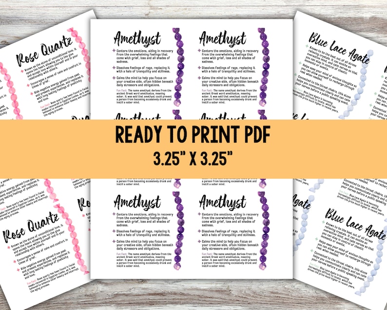 Watercolor Indian Agate Meaning Card for Makers, Gemstone Meaning Card ...