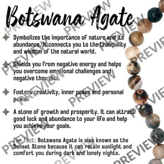 Botswana agate meaning store