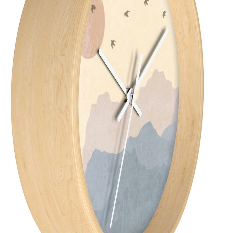 Boho Wall Clock Bohemian Wall Clock Retro Sunset Boho Summer - Etsy