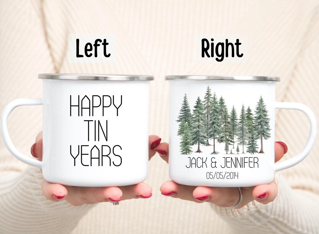 Tin Year Anniversary Mug 10 Year Wedding Anniversary Gift for Husband ...