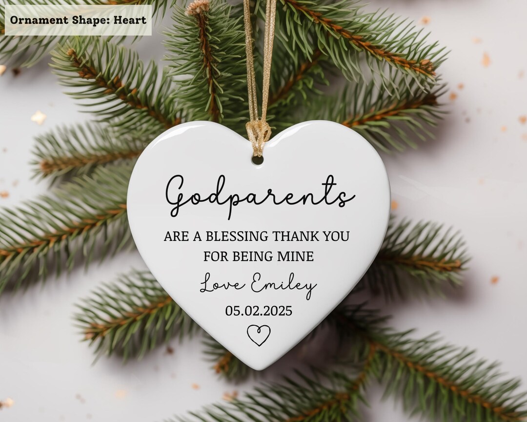 Godparents Are a Blessing Thank You for Being Mine-personalised Gifts ...
