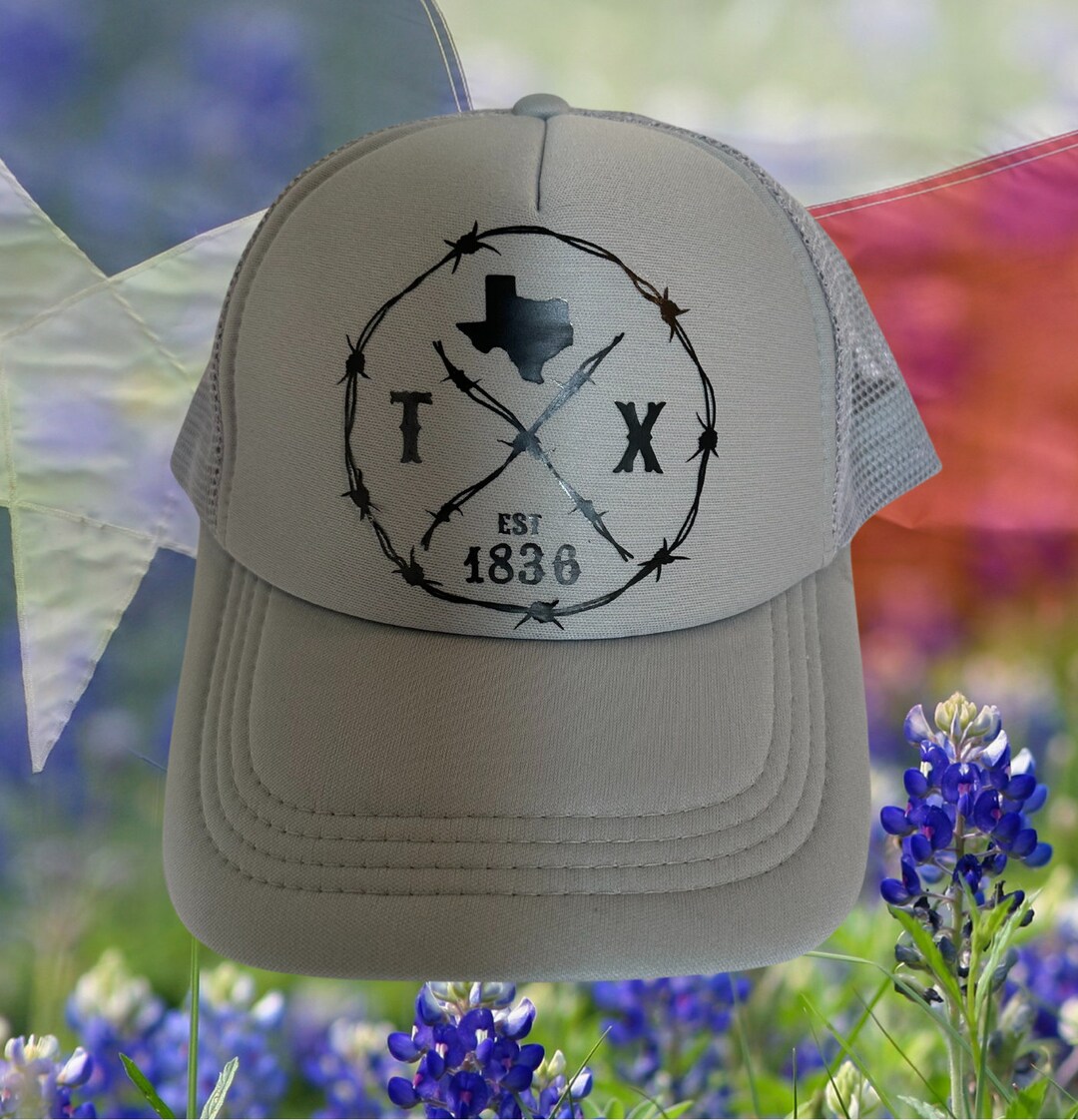 Texas Est 1836 the Lone Star Republic Gray Trucker Hat Gift Texas - Etsy
