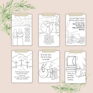 KJV Easter Story Flashcards and Coloring Pages: Bible Verse ...