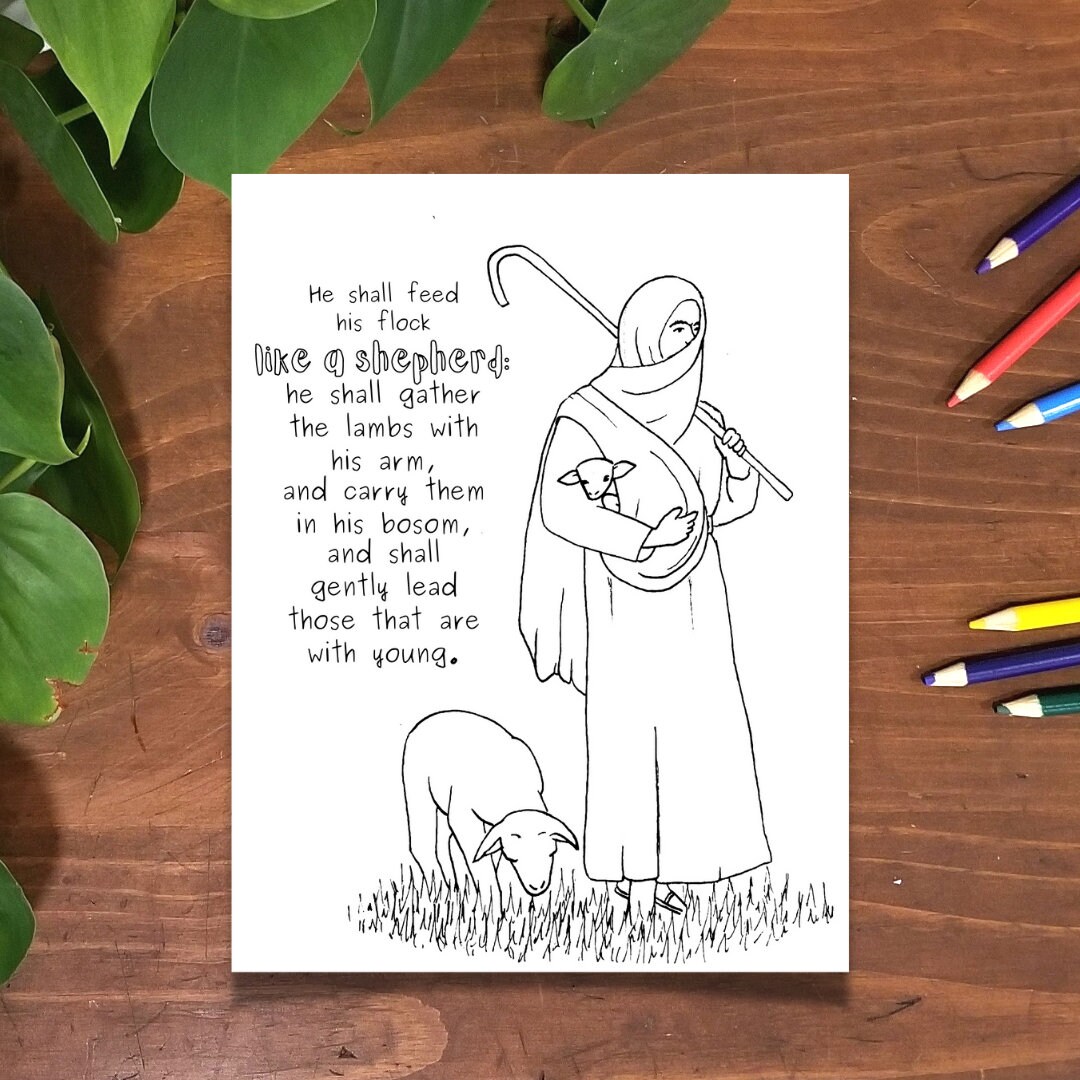 Bible Verse Pack of 10 Coloring Pages! Isaiah 40:10-18, KJV, Printable ...