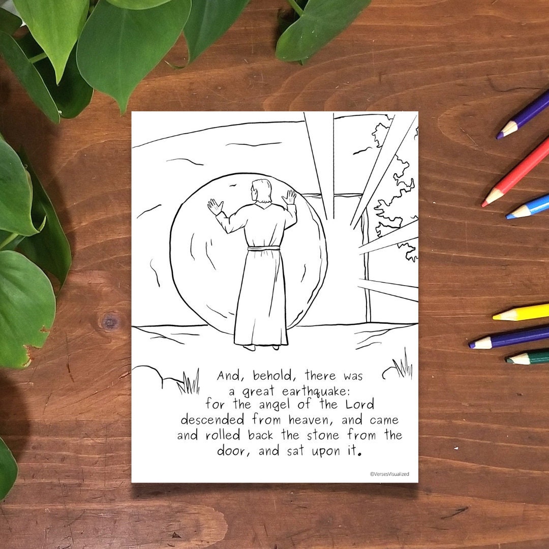 Easter Coloring Pages! Empty Tomb, Resurrection, Bible Verse, KJV ...