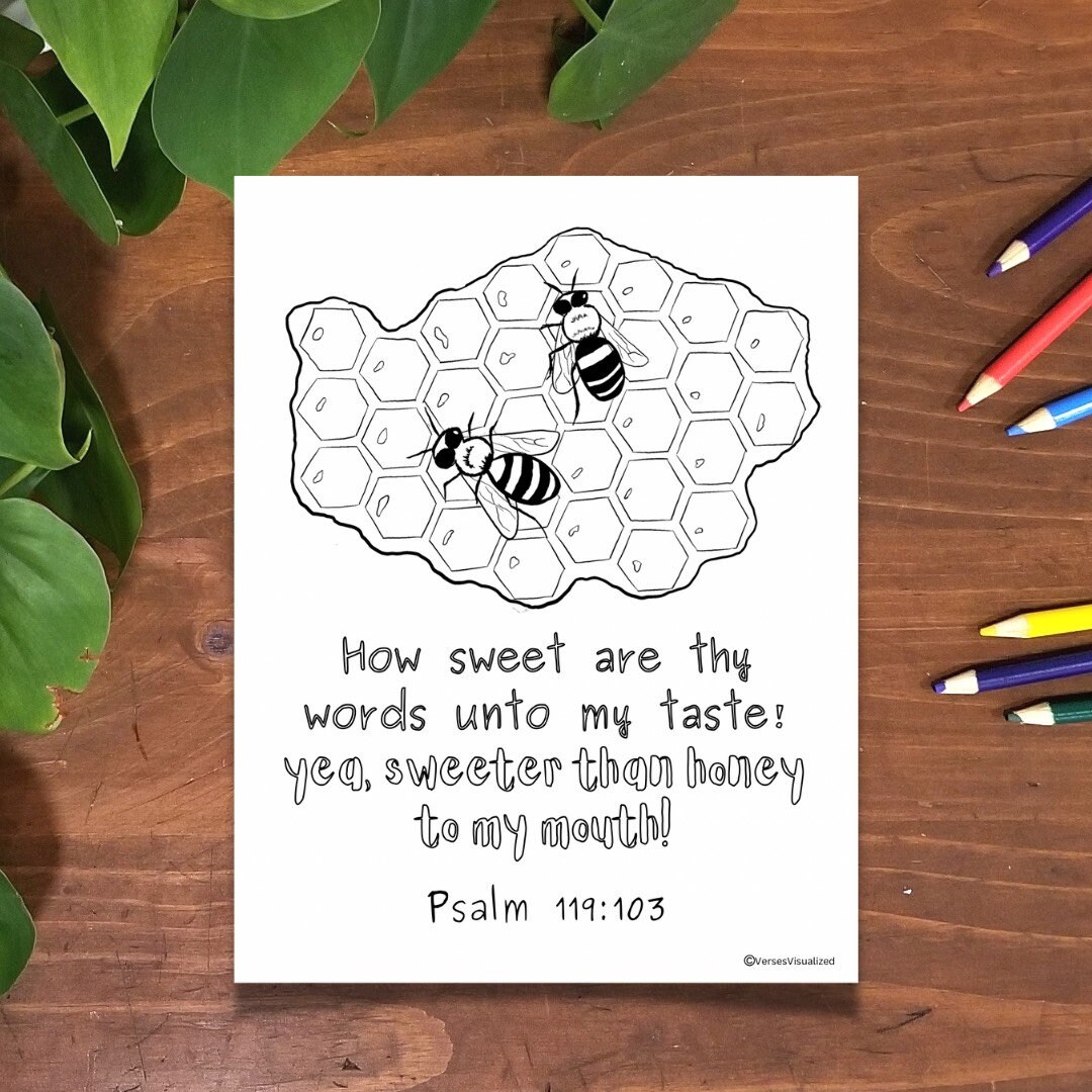 Bible Verse Coloring Page, Psalm 119, KJV, Printable Christian Kid's ...