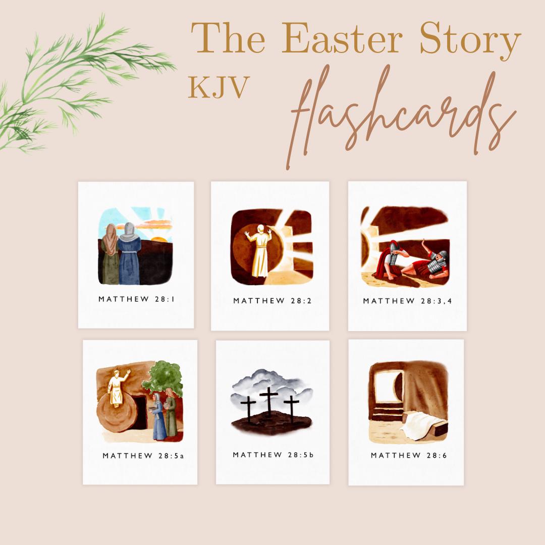 KJV Easter Memorization Set, Resurrection Flashcards and Coloring Pages ...