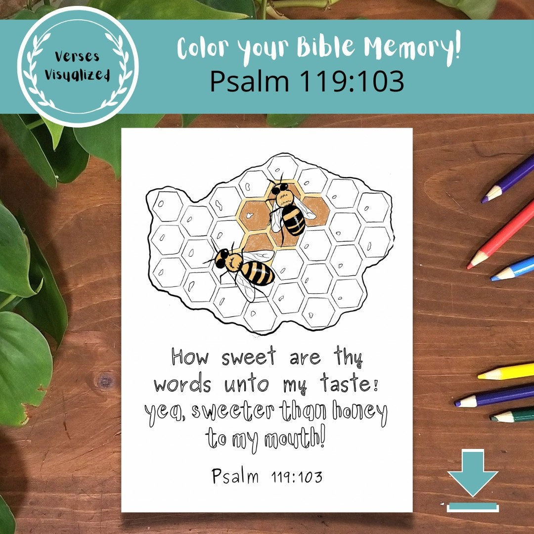 Bible Verse Coloring Page, Psalm 119, KJV, Printable Christian Kid's ...