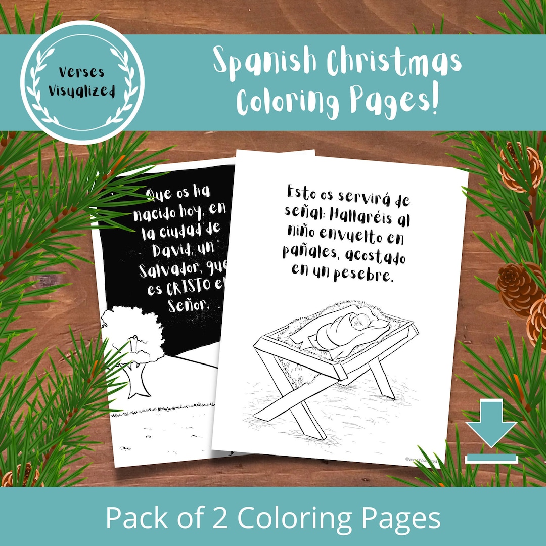 Spanish Christmas Coloring Pages, Bible Verse, RVR1960, Christian Kids ...