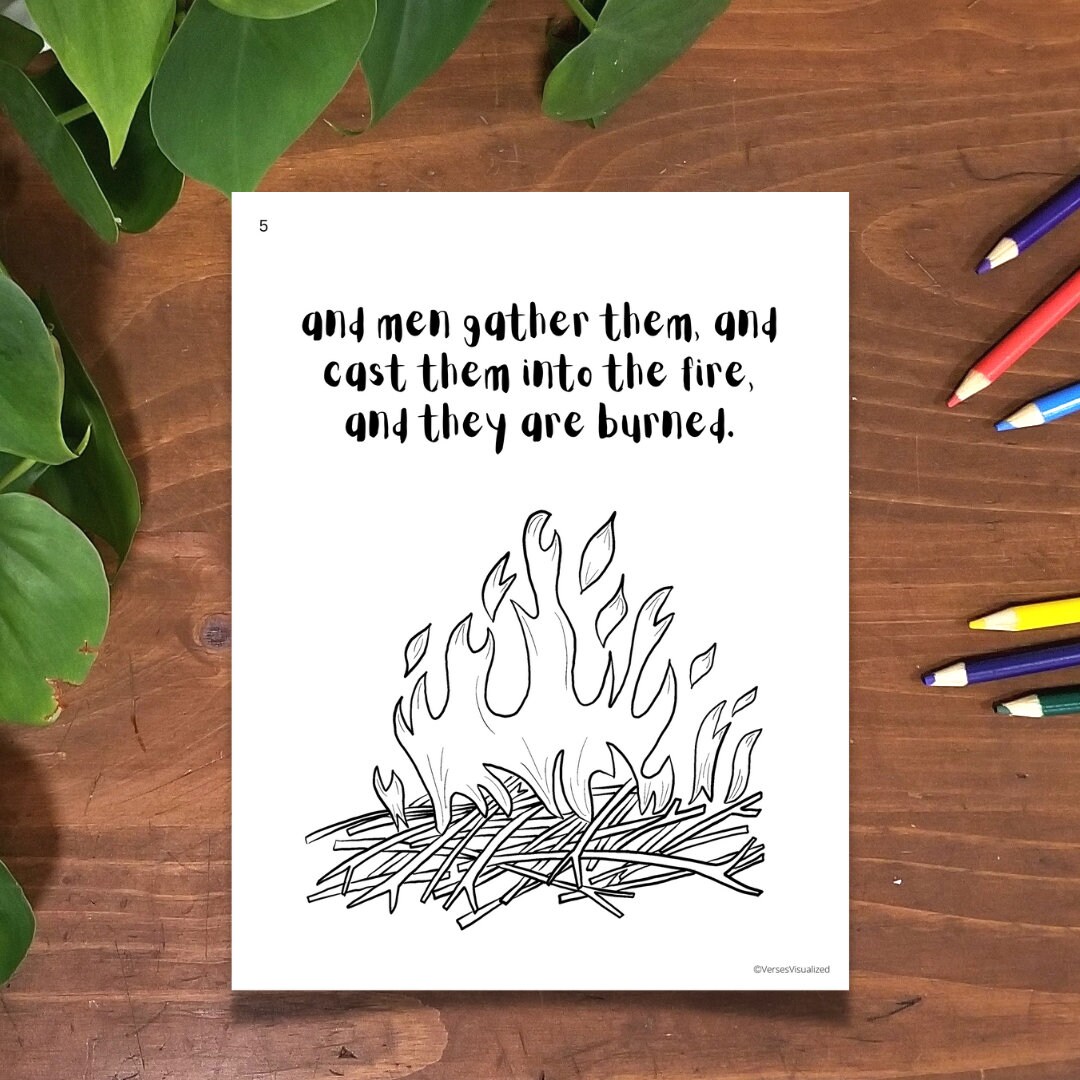 John 15: 1-8 KJV, Vine and Grapes Coloring Page, Printable Christian ...