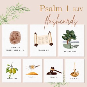 KJV Psalm 1 Flashcards and Coloring Pages: Scripture Memory Set - Etsy