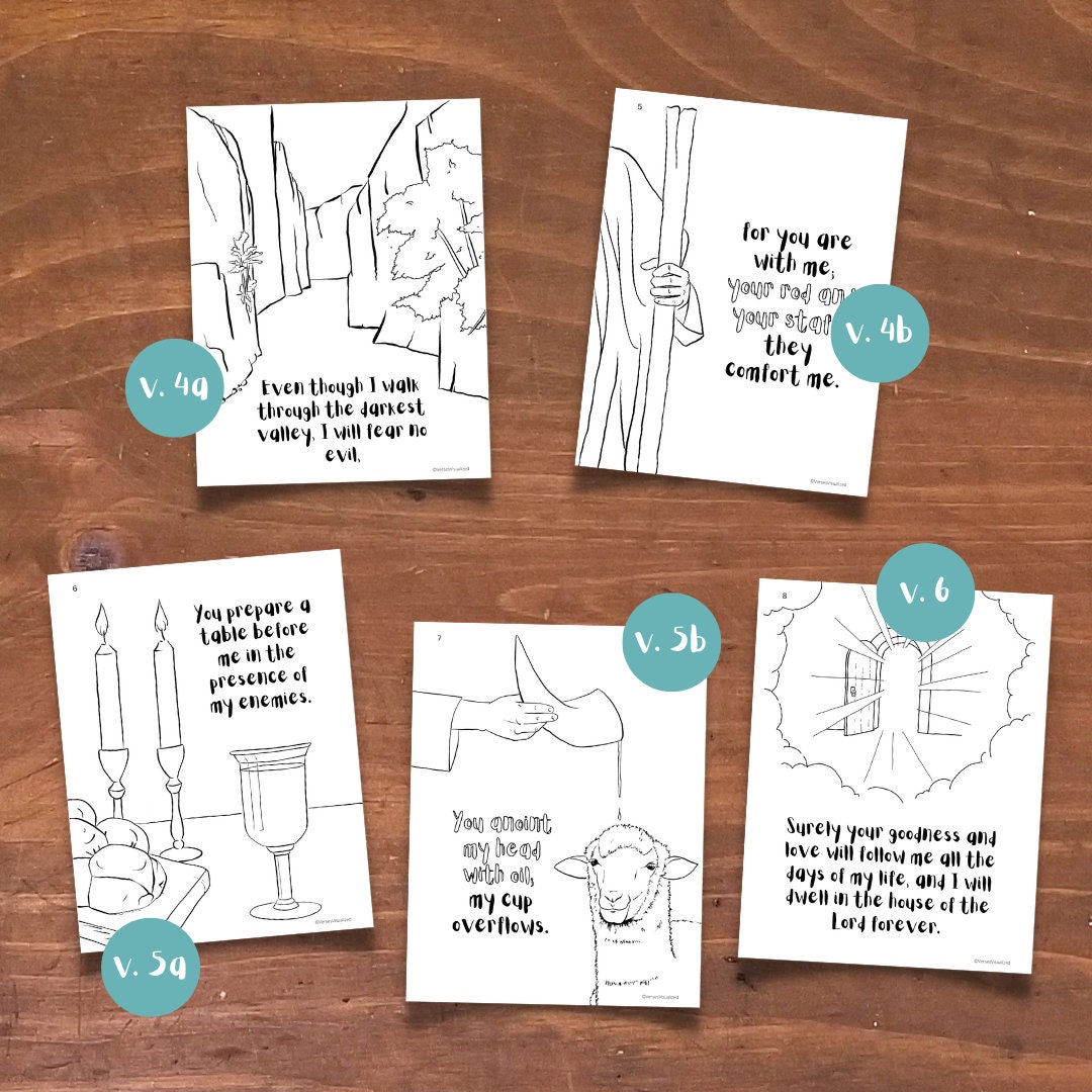 Psalm 23 NIV, Bible Verse Coloring Pages, Shepherd's Psalm, Printable ...