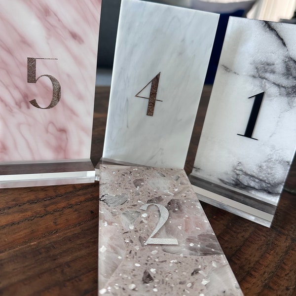 Wedding Marble Table Signs - Etsy
