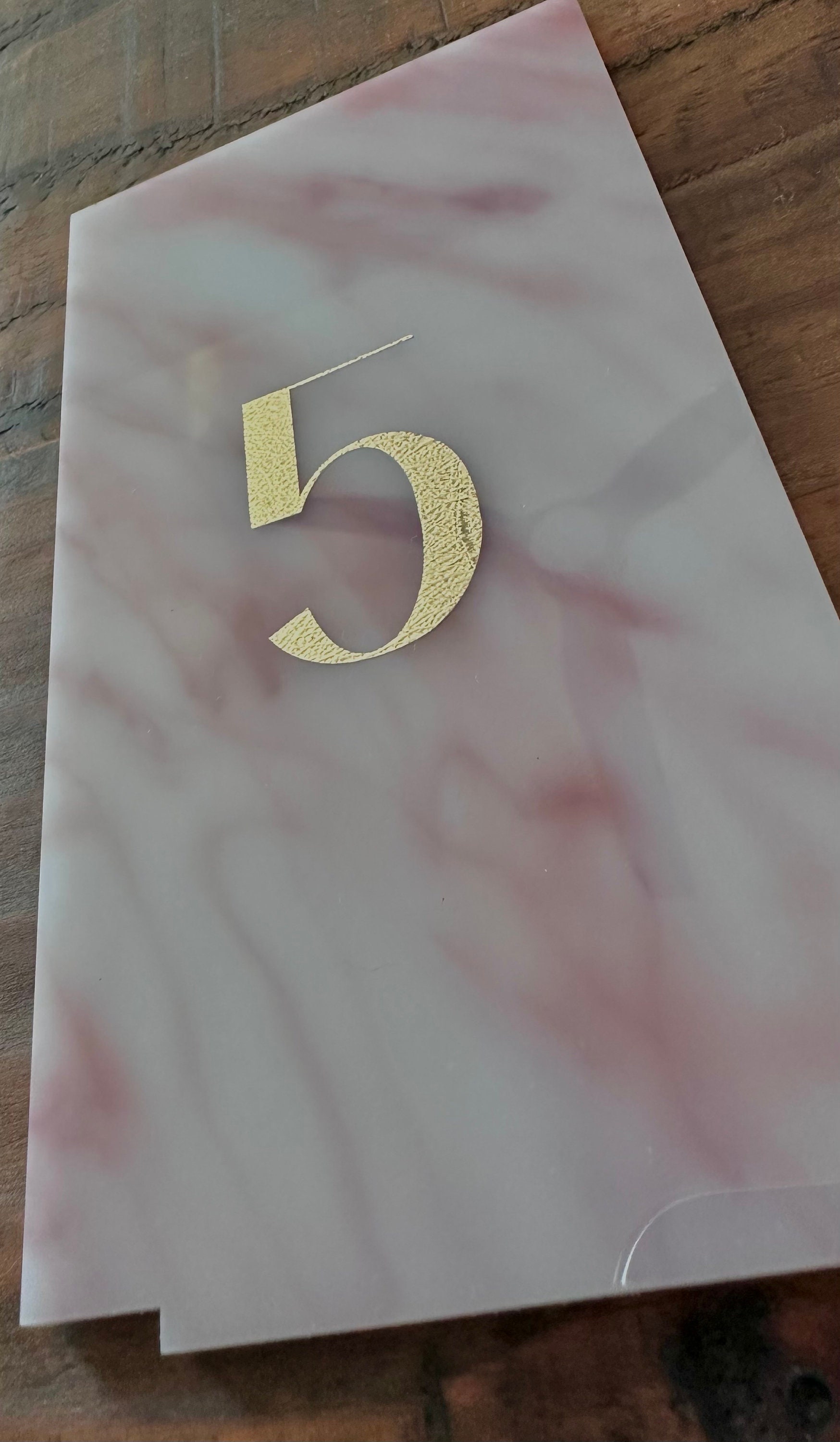 Faux Marble Acrylic Table Number Signage Stone Look Wedding - Etsy