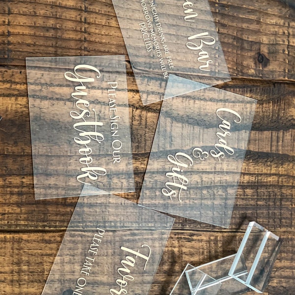 Acrylic Wedding Signs - Etsy