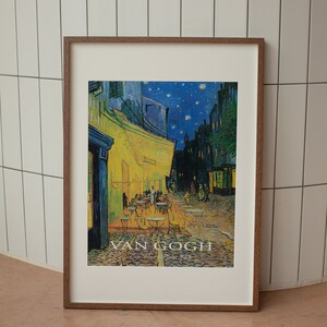 Vincent Van Gogh Exhibition Poster Digital Downloads, Cafe Terrace ...