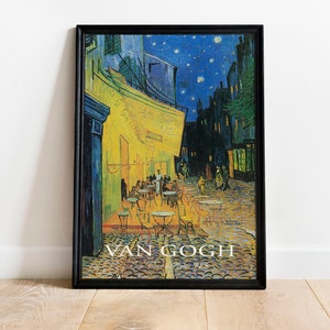 Vincent Van Gogh Exhibition Poster Digital Downloads, Cafe Terrace ...