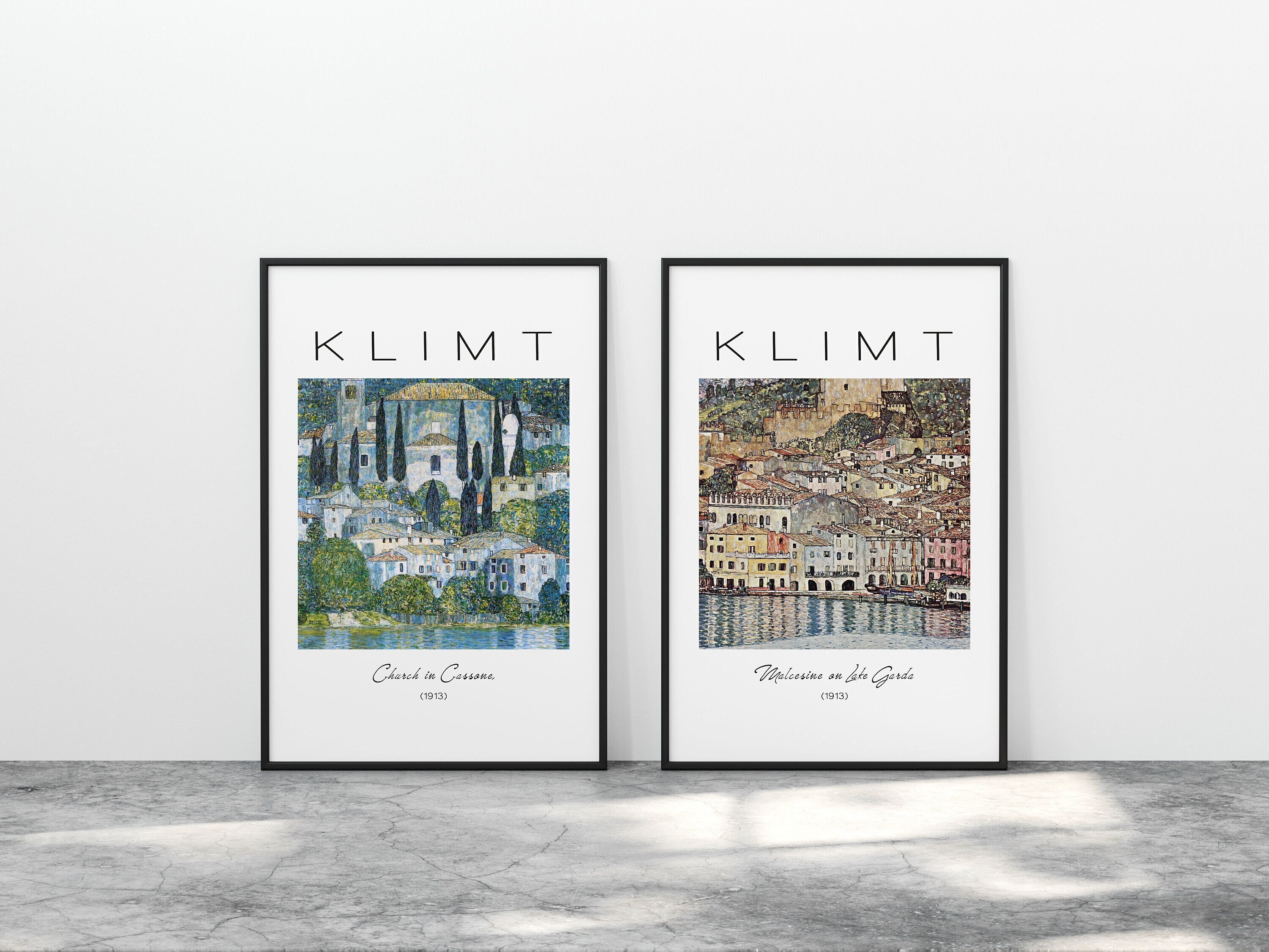 Gustav Klimt Exhibition Poster Set of 2, Klimt Gallery Wall Set, Gustav ...