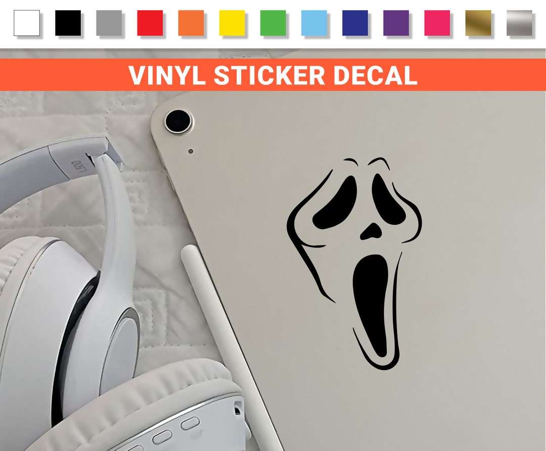 Ghostface Scream Movie Durable Vinyl Decal for Window, Car, Laptop ...