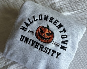 Halloweentown University Embroidered Crewneck Sweatshirt - Etsy