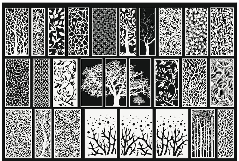 Decorative Panel Svg, 50 Pcs Panel Collection Svg, Laser Cut Stencil ...