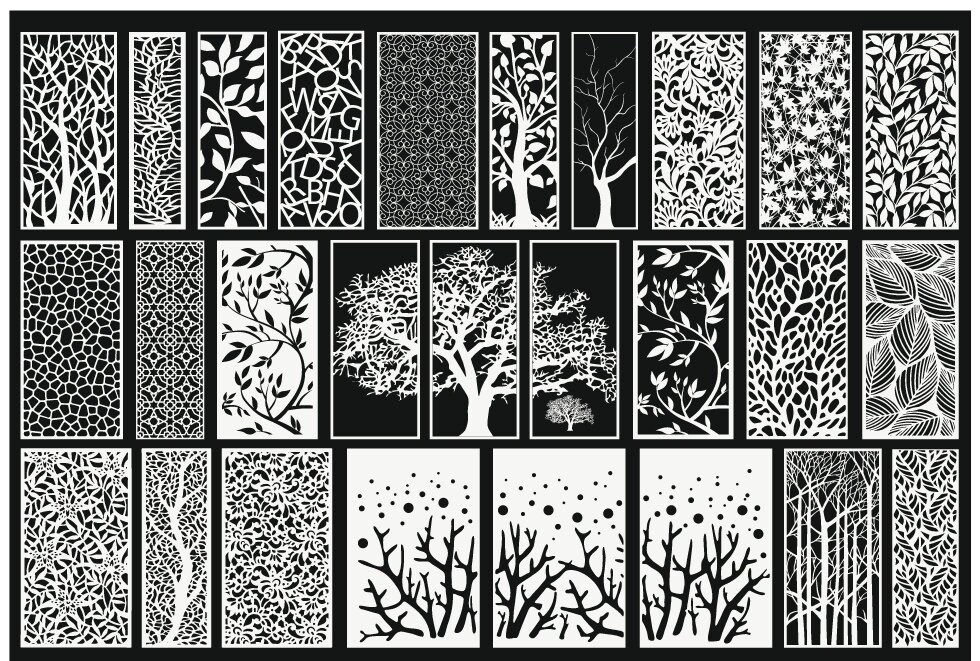 Decorative Panel Svg, 50 Pcs Panel Collection Svg, Laser Cut Stencil ...