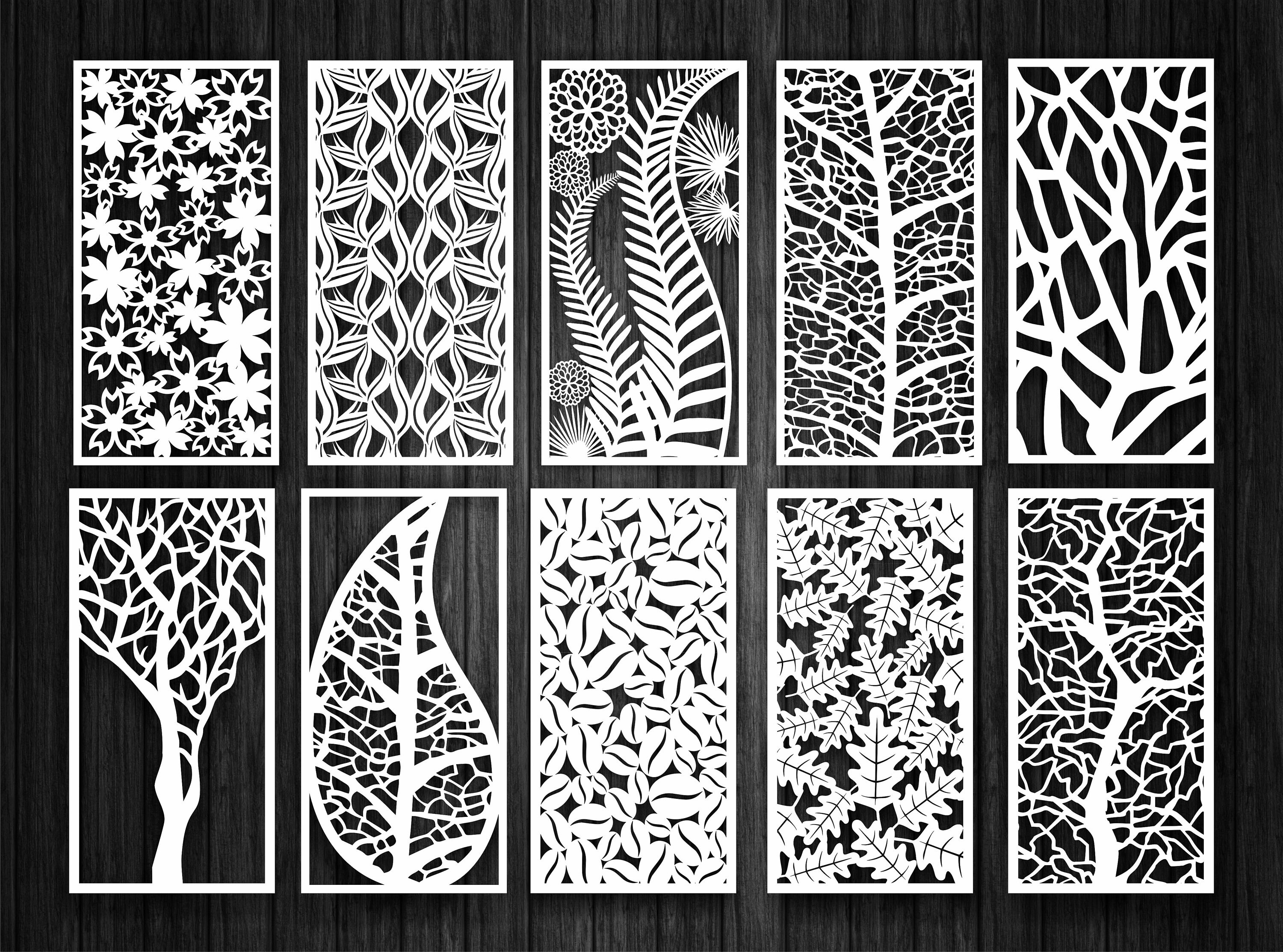 Decorative Panel Svg, 50 Pcs Panel Collection Svg, Laser Cut Stencil ...