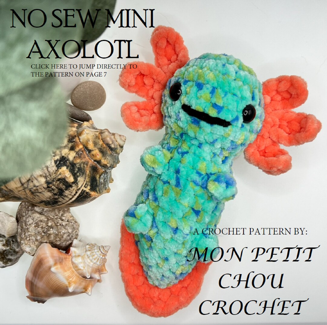 NO SEW Mini Axolotl Crochet Pattern - Etsy