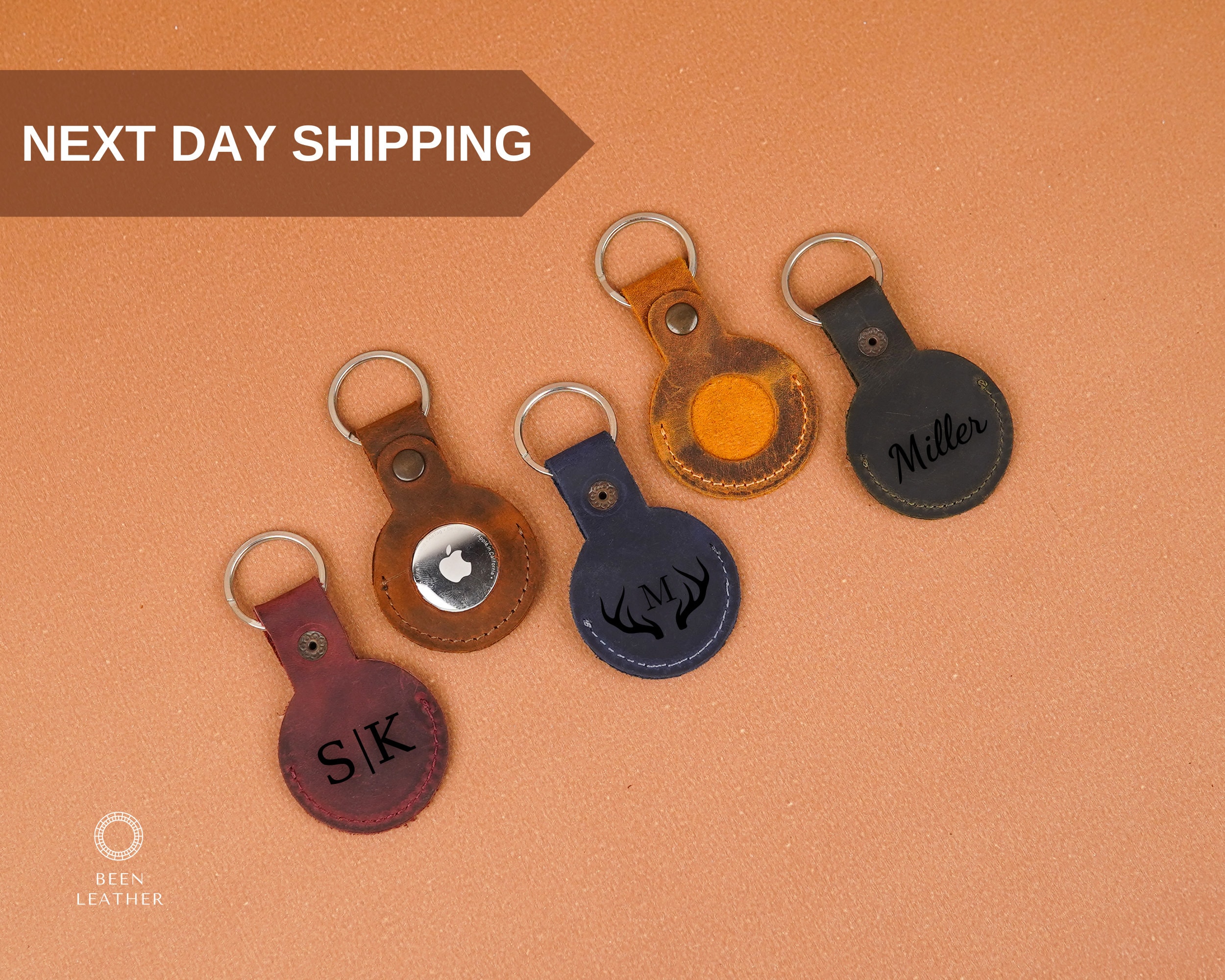 Custom AirTag Holder, Personalized Leather Air Tag Case, Apple AirTag ...