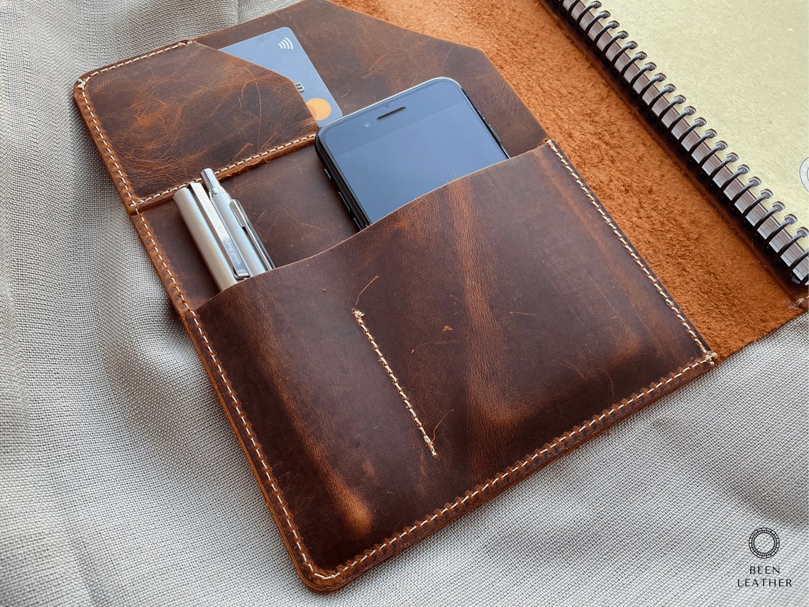 Personalized Leather Padfolio Portfolio for Notebook Leather - Etsy