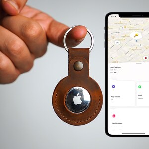 Custom AirTag Holder, Personalized Leather Air Tag Case, Apple AirTag ...