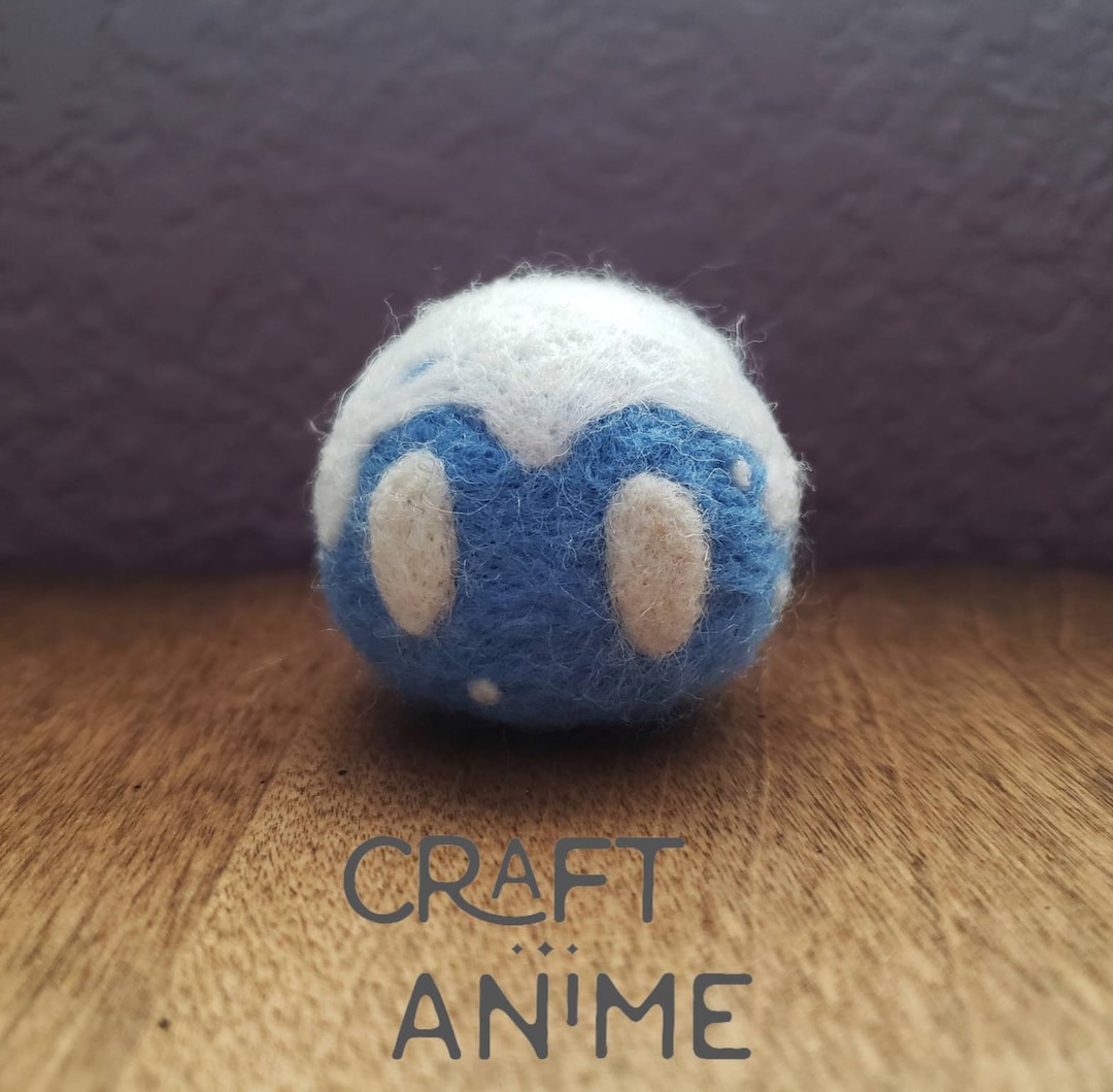 Cryo Pocket Slime Genshin Impact Felted Collectible - Etsy