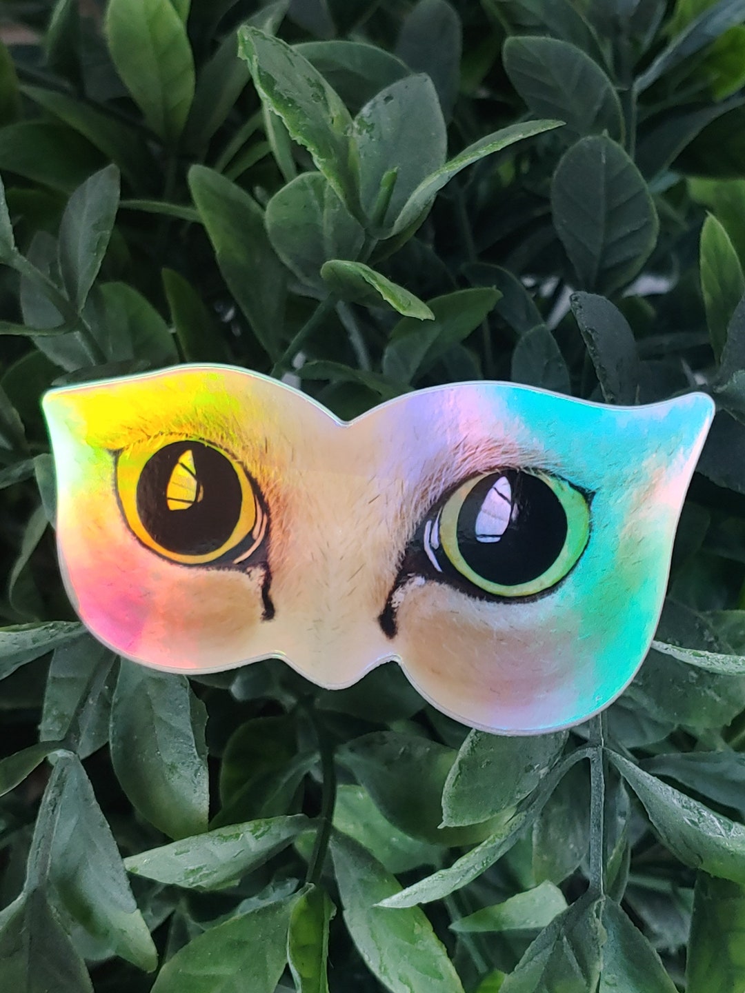 LIMITED EDITION Holographic Dilated Cat Eyes Die-cut Vinyl Sticker - Etsy