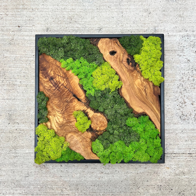 Moss Wood Wall Art - Etsy